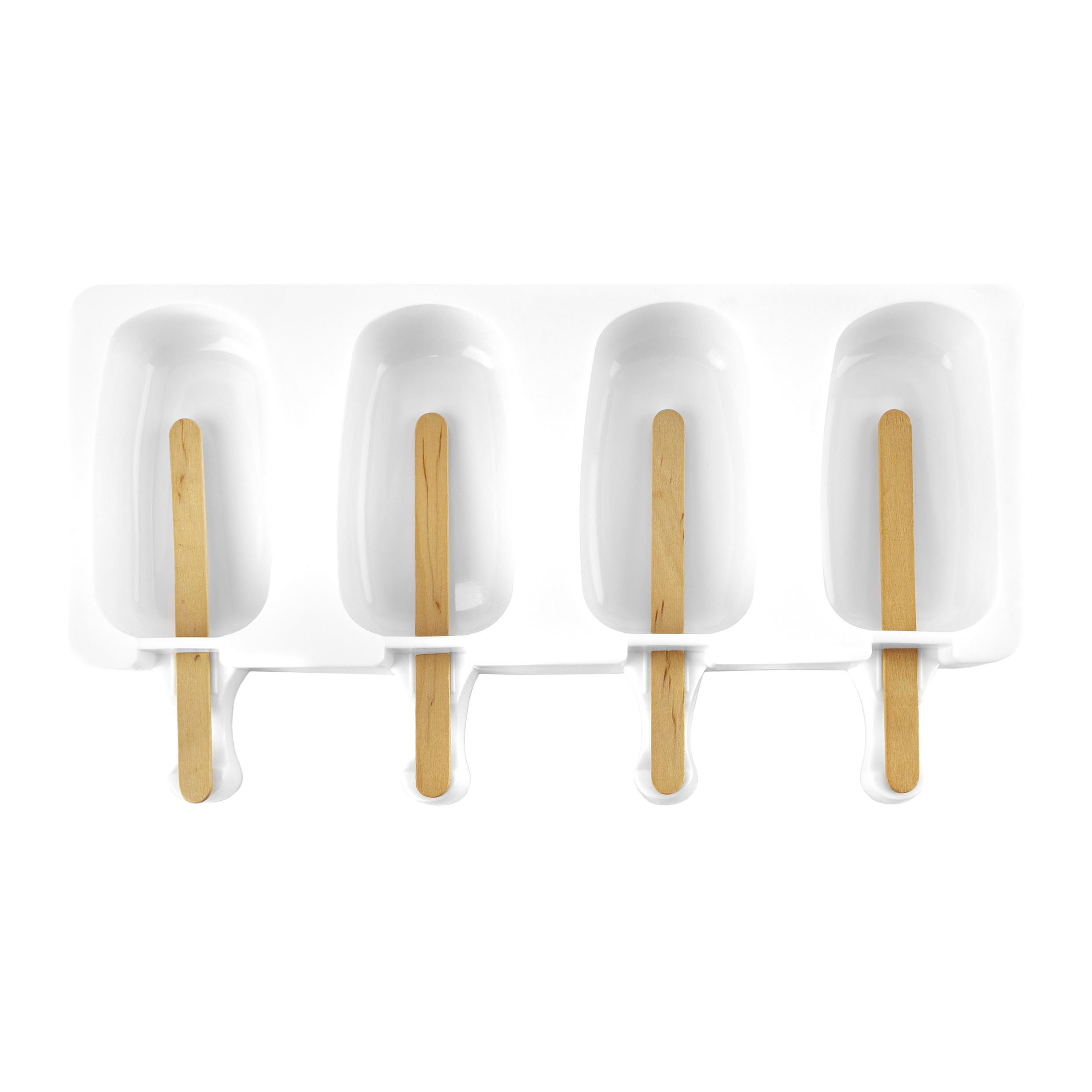 Krumble Ijsvorm voor 4 ijsjes - Silicoon - Wit - Krumble - | HomeDeco.nl